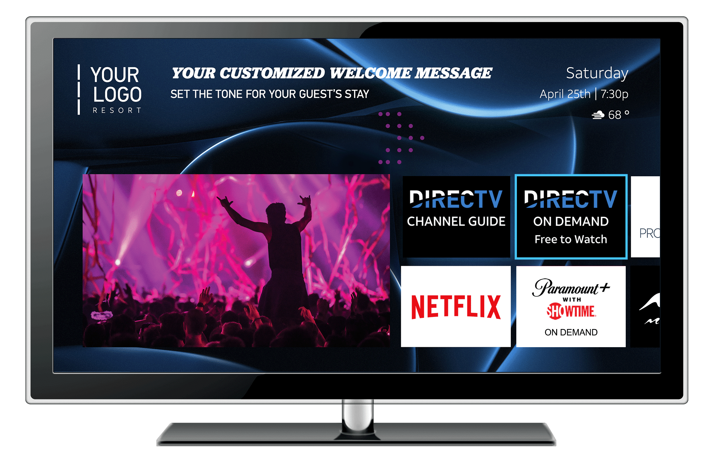 DIRECTV DRE Welcome Screen System for Hotels - Its All About Satellites ...